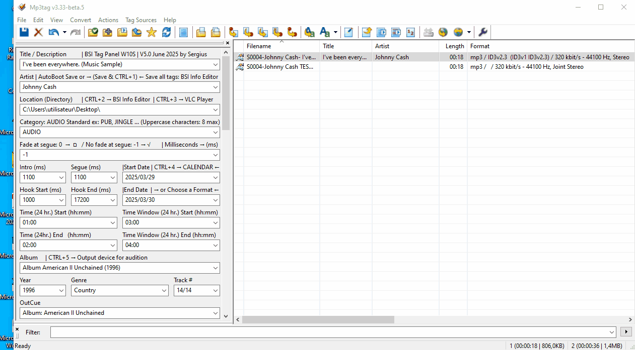 Extended Tags – Metadata: Transferring tags from one file to another ...